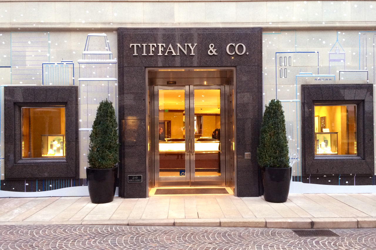 Romantic Paper Cut-Outs at Tiffany & Co. on Rodeo Drive